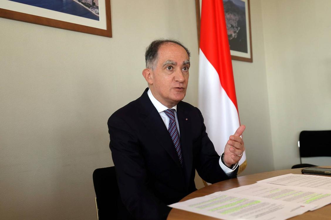 Le ministre de l'Economie et des Finances de Monaco Jean Castellini ...