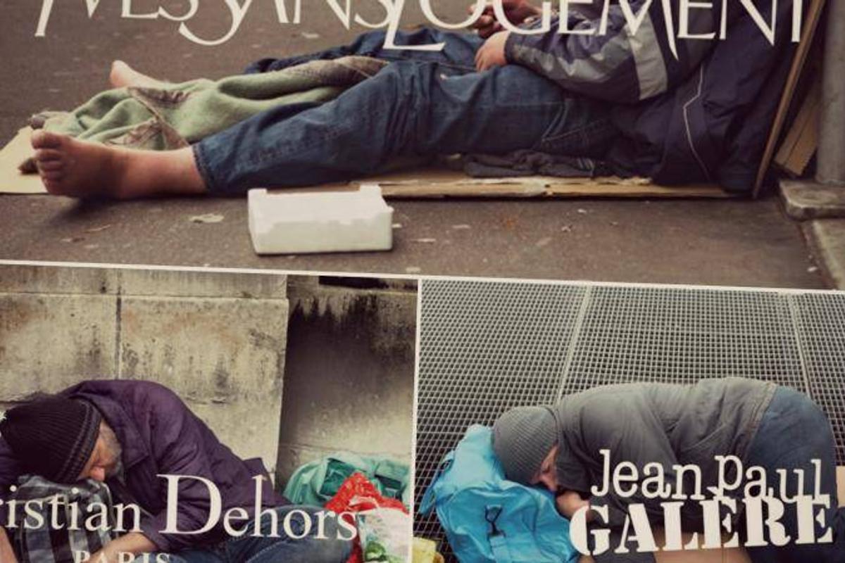 PHOTOS. Les grandes marques de luxe détournées pour parler des sans-abri