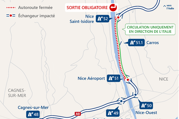 Un accident sur l’A8 empêche la circulation sur les trois voies à ...
